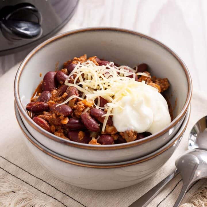Crock Pot Chili For Two | Little Bit Recipes