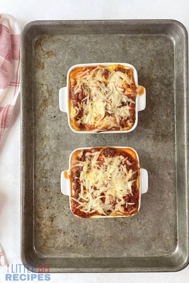 Single Serve Individual Lasagna | Little Bit Recipes