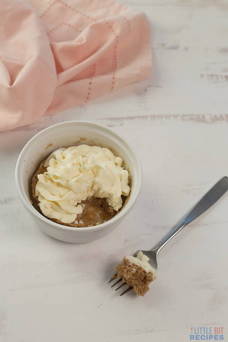 Cake in Mug with Cake Mix | Little Bit Recipes