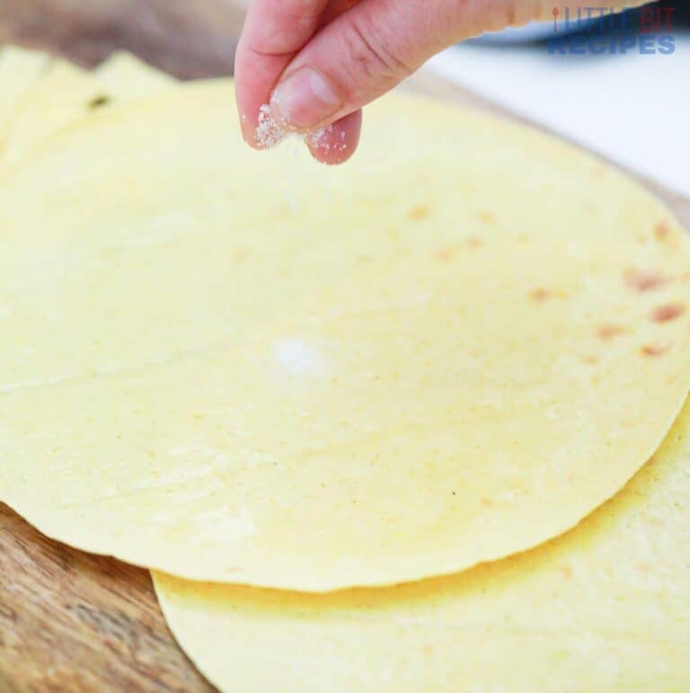 Homemade Baked Tortilla Strips | Little Bit Recipes
