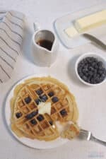 Single Serving Waffle Recipe For One | Little Bit Recipes