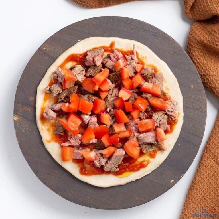 Carne Asada Mexican Steak Pizza | Little Bit Recipes