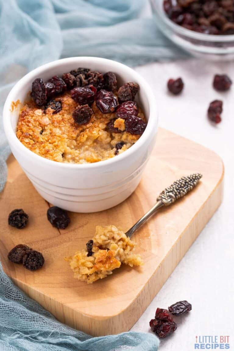 Single-Serve Baked Oatmeal for One | Little Bit Recipes