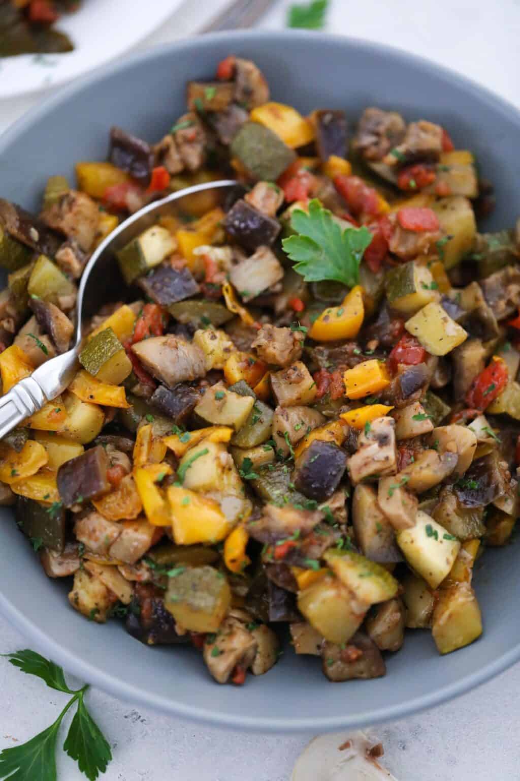 Vegan Vegetable Ratatouille | Little Bit Recipes