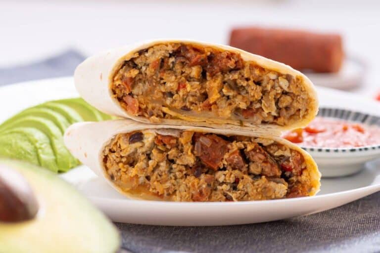 Breakfast Chorizo Burrito | Little Bit Recipes