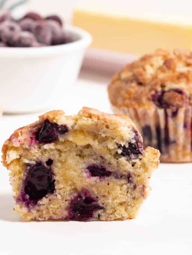 Small-Batch Blueberry Muffins | Little Bit Recipes