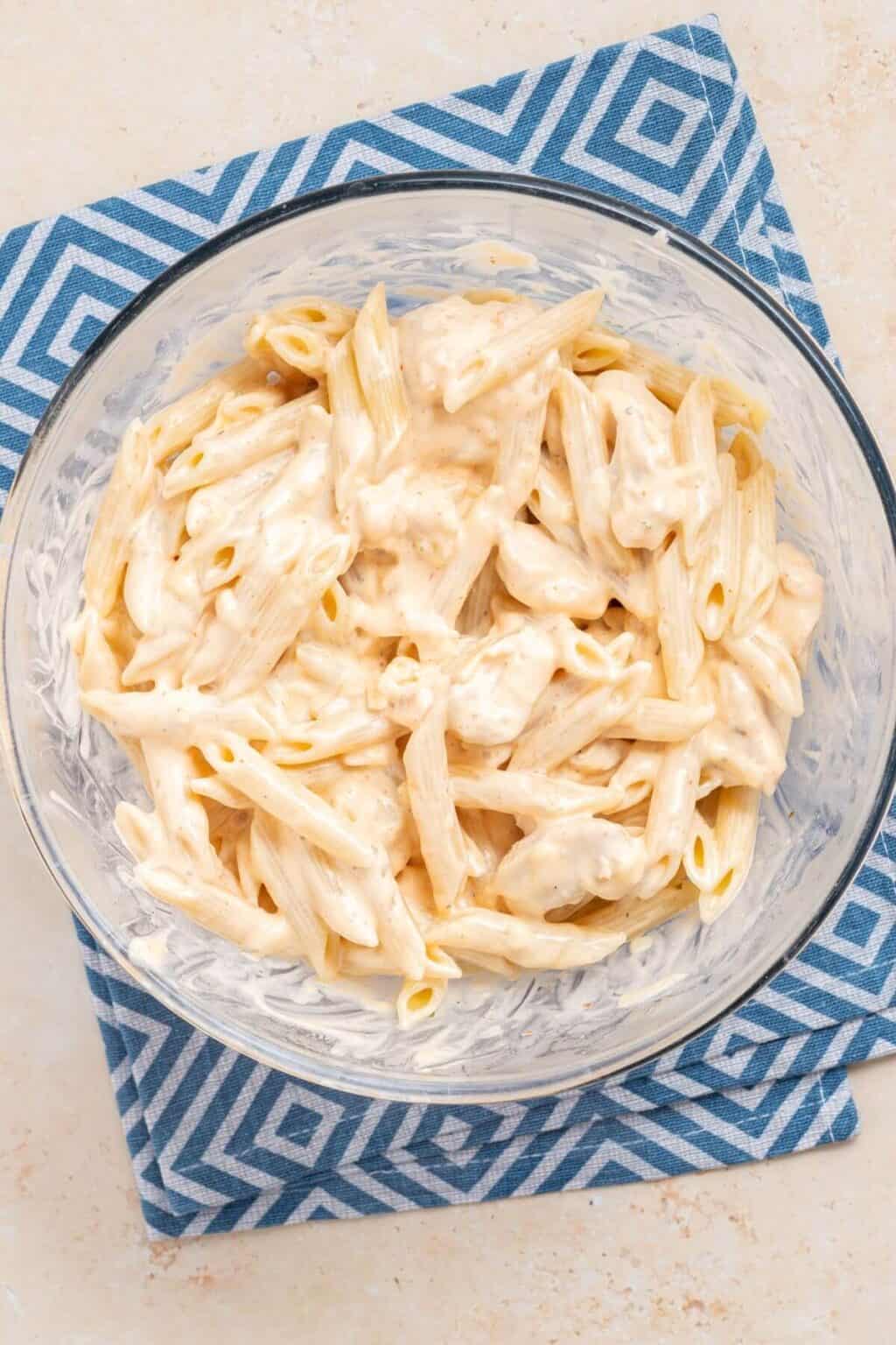 Buffalo Chicken Pasta Bake | Little Bit Recipes