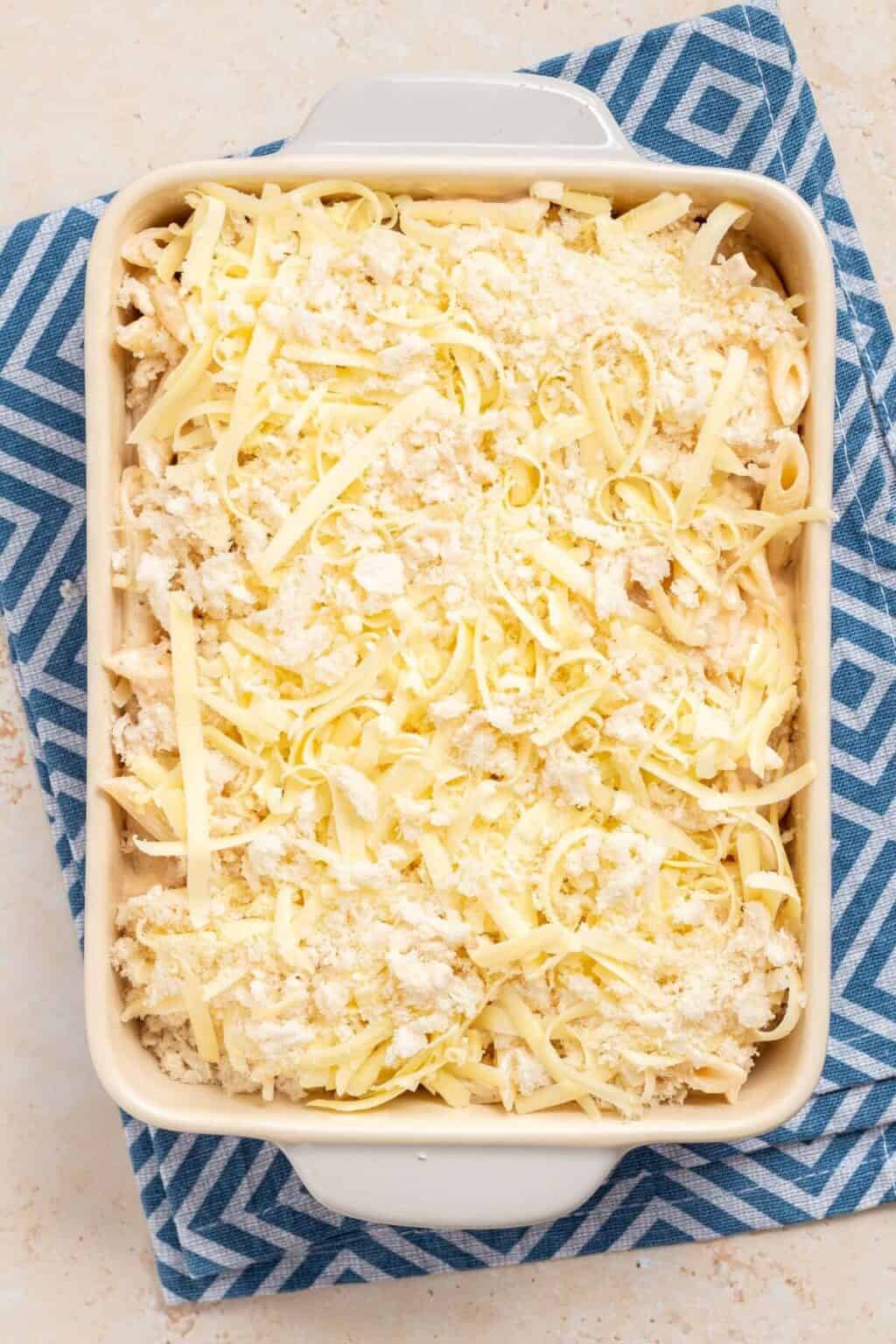 Buffalo Chicken Pasta Bake | Little Bit Recipes