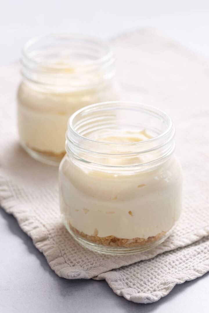 No-Bake Cheesecake in a Jar | Little Bit Recipes