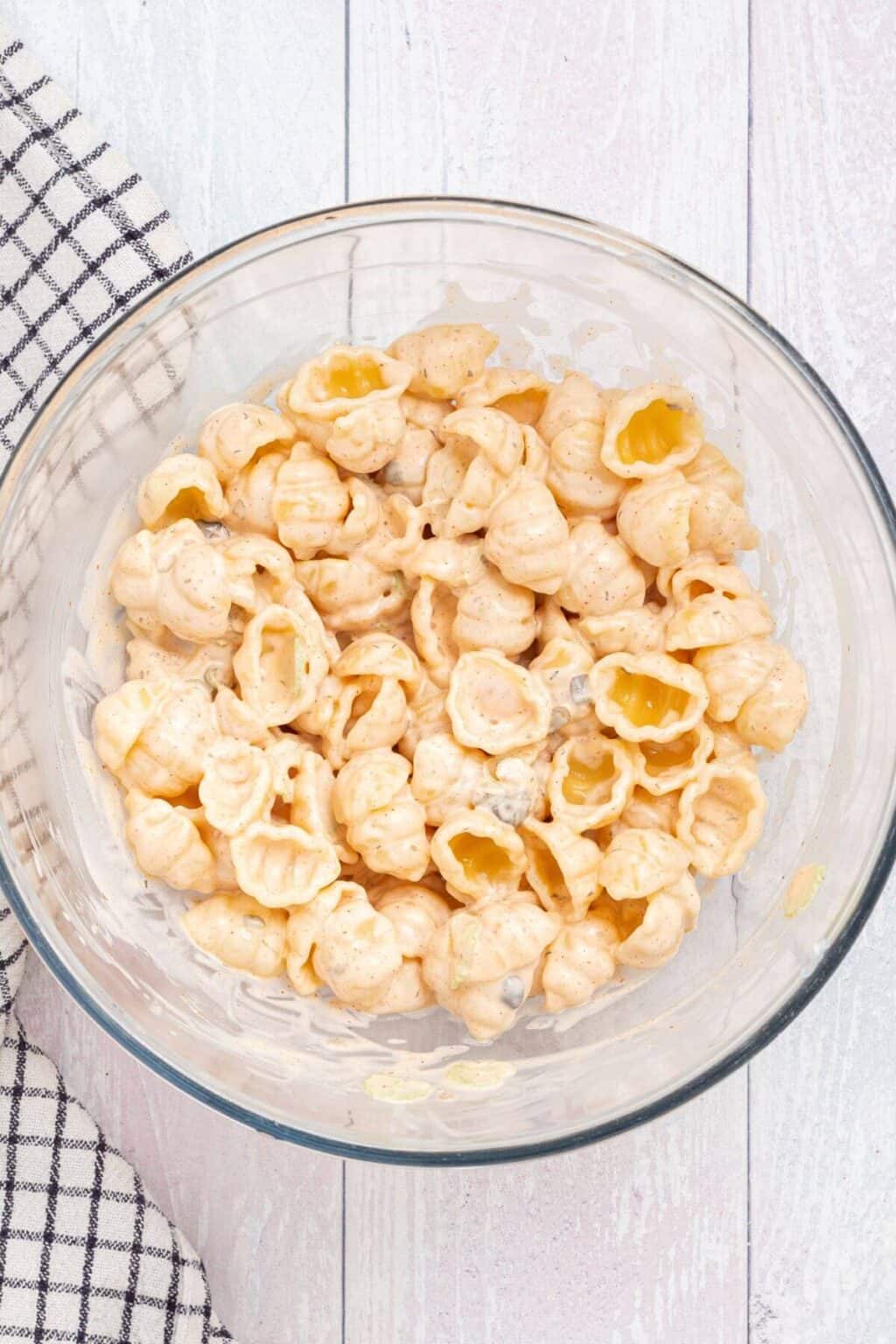 Seafood Pasta Salad | Little Bit Recipes