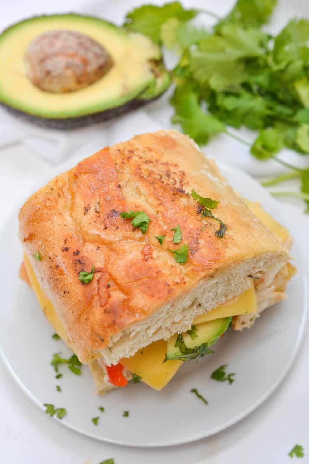 Chipotle Chicken Avocado Melt (Panera Copycat) | Little Bit Recipes