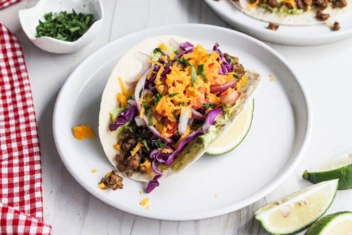 Ground Pork Tacos | Little Bit Recipes