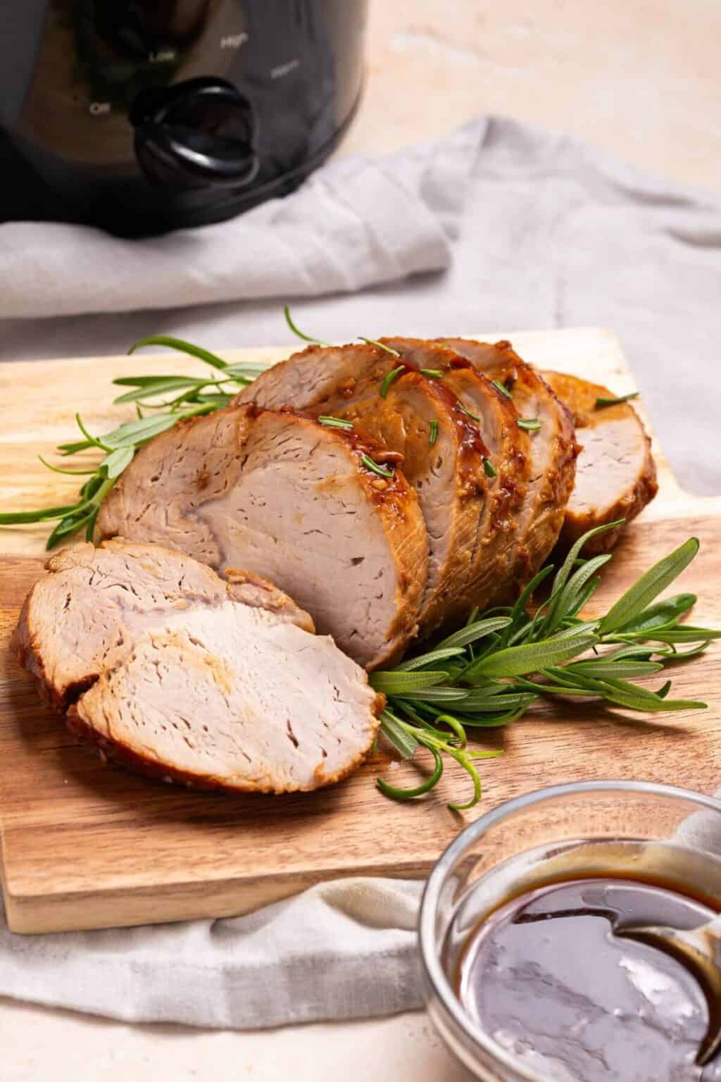 Slow Cooker Pork Loin in Crock Pot | Little Bit Recipes