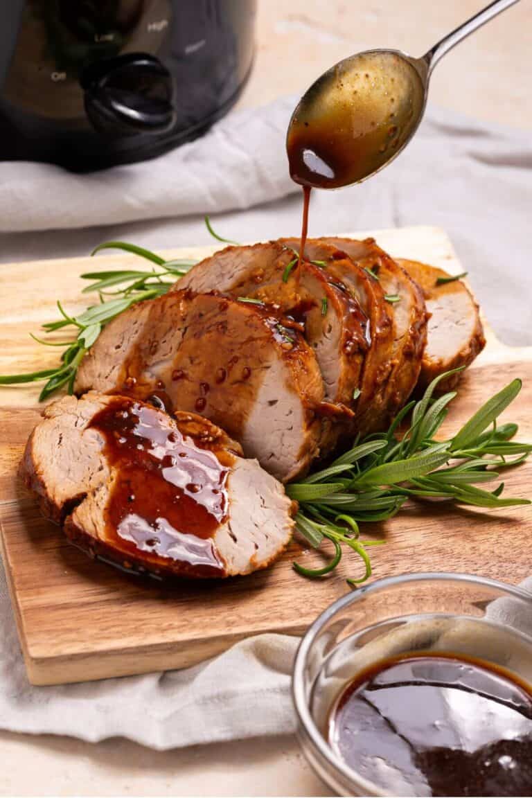 Slow Cooker Pork Loin in Crock Pot | Little Bit Recipes