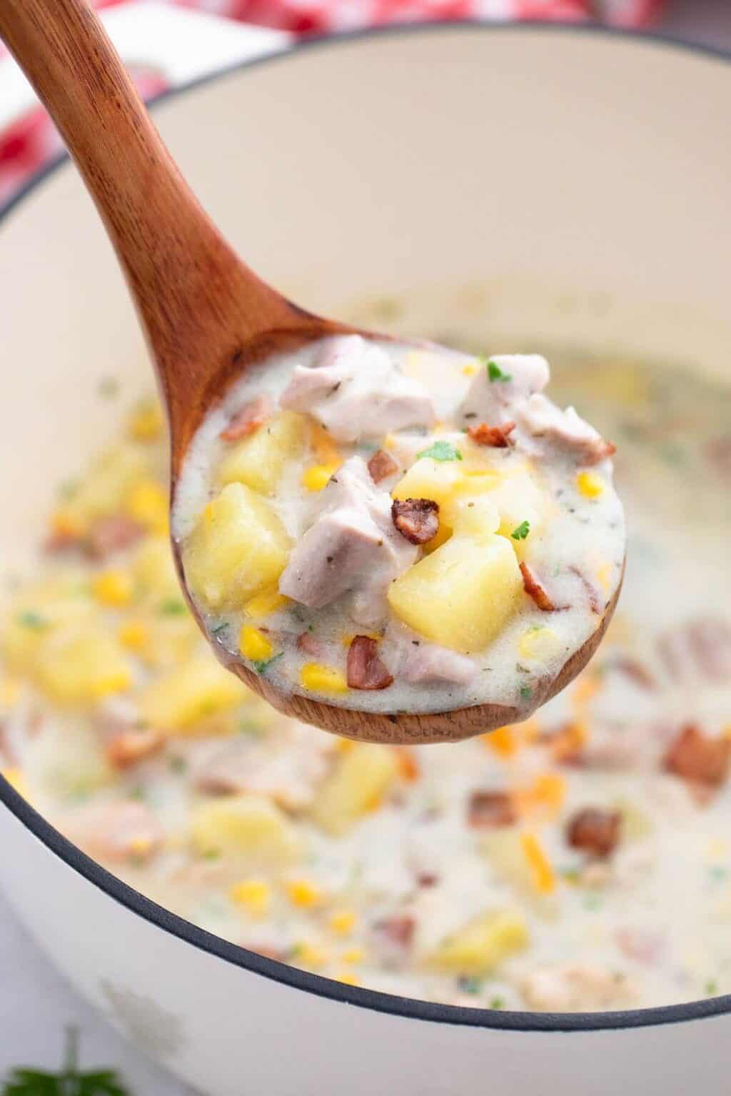 Chicken Corn Chowder | Little Bit Recipes