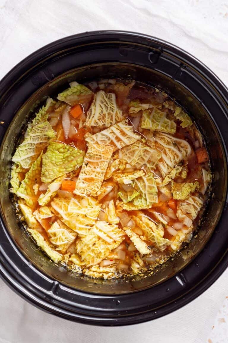 Crock Pot Cabbage Soup | Little Bit Recipes