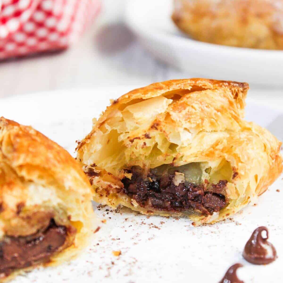 Chocolate puff pastry store