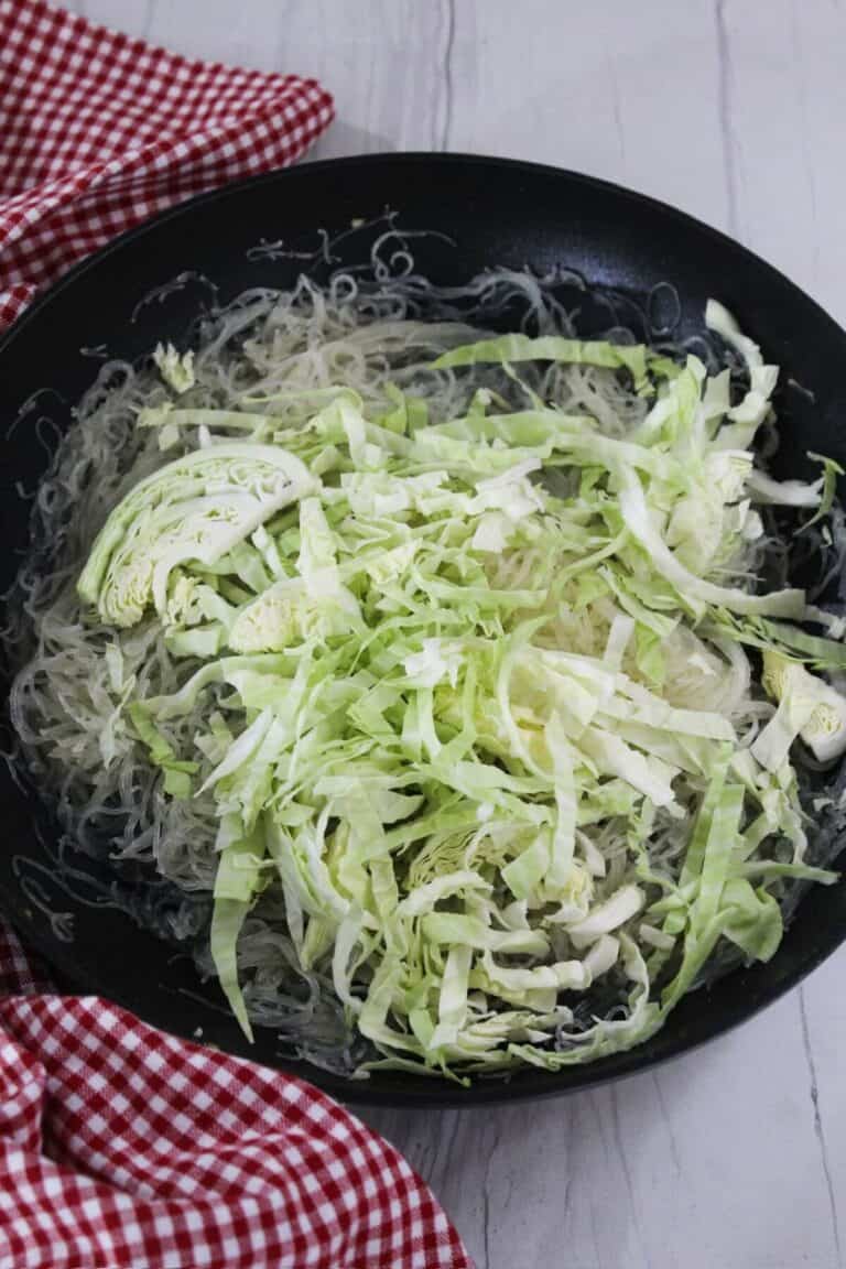 Pancit Bihon Guisado with Chicken and Pork | Little Bit Recipes