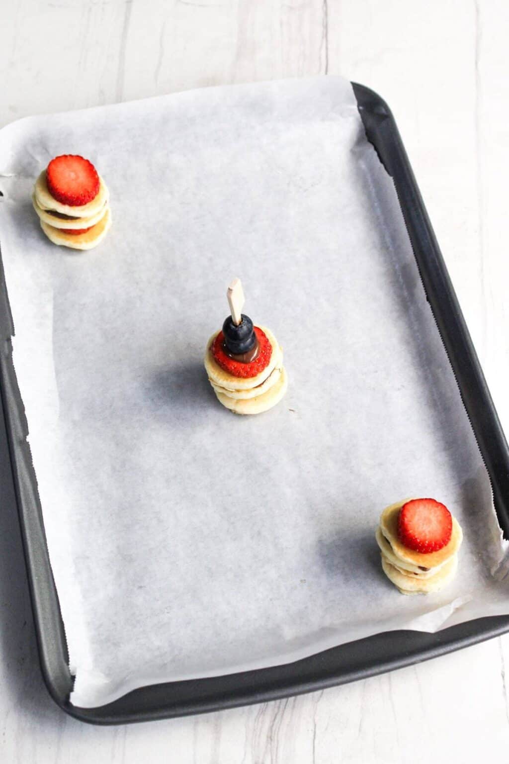 Mini Pancake Skewers | Little Bit Recipes