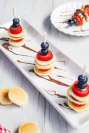 Mini Pancake Skewers | Little Bit Recipes