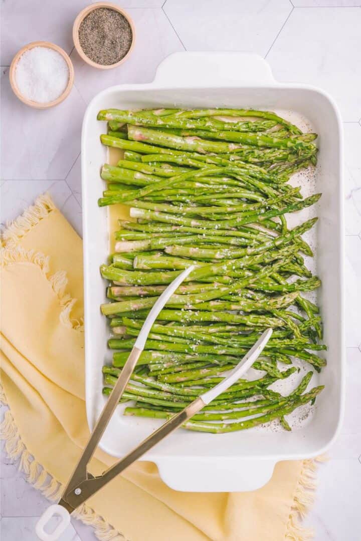 Oven Baked Asparagus with Parmesan | Little Bit Recipes