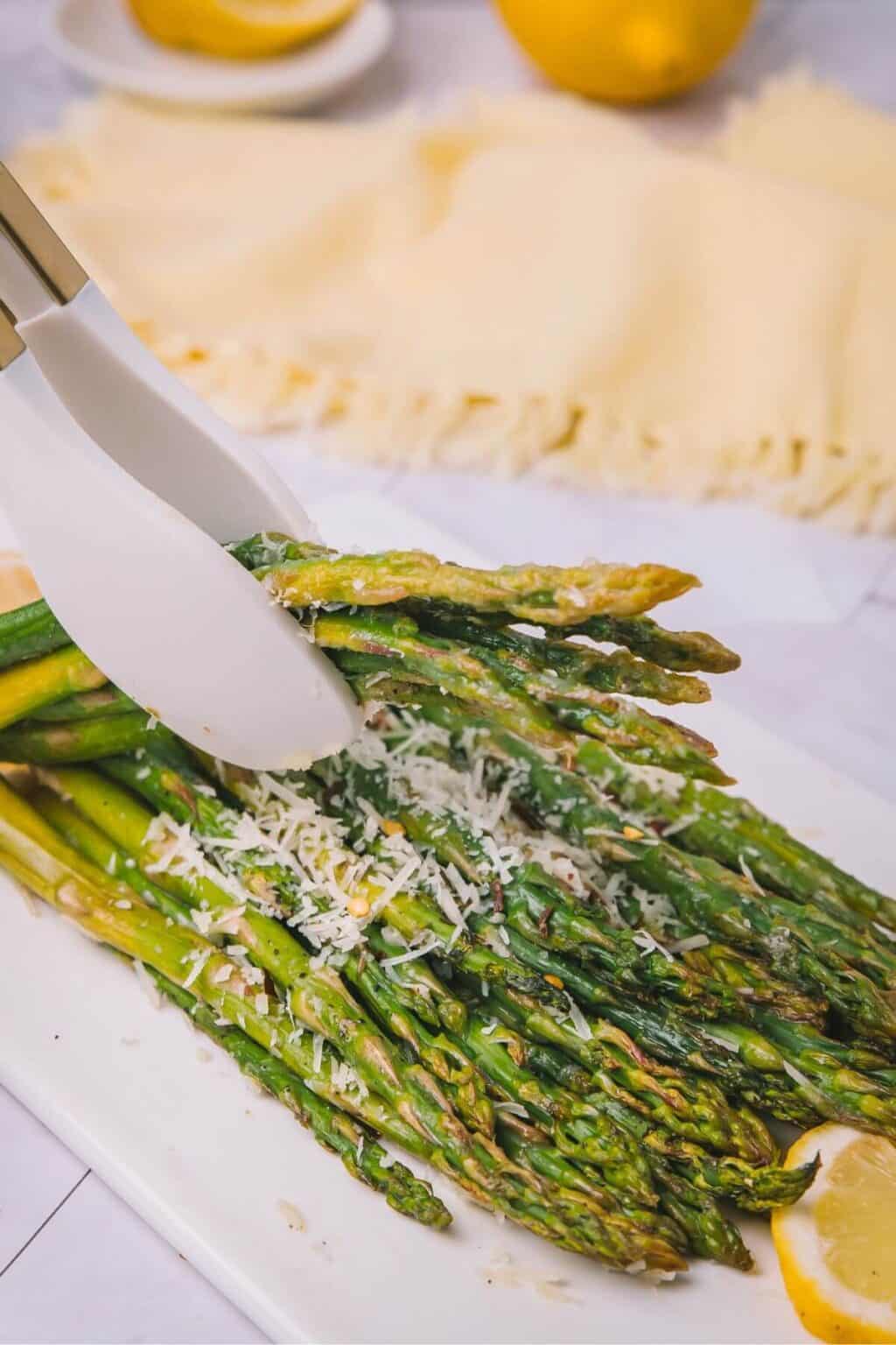 Oven Baked Asparagus with Parmesan | Little Bit Recipes