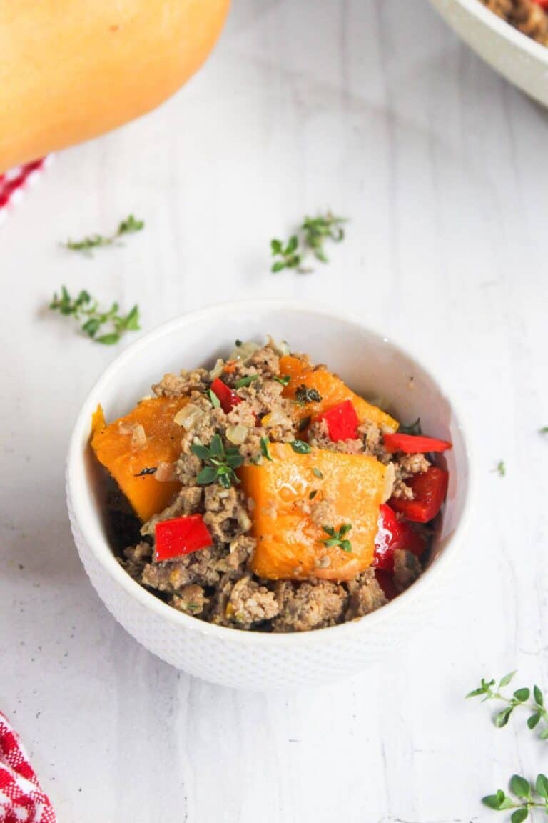 Ground Turkey and Butternut Squash | Little Bit Recipes