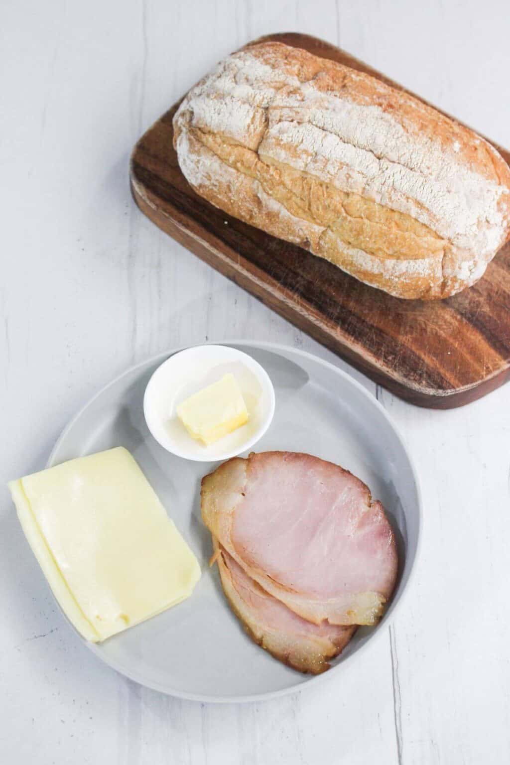 Ham Grilled Cheese | Little Bit Recipes