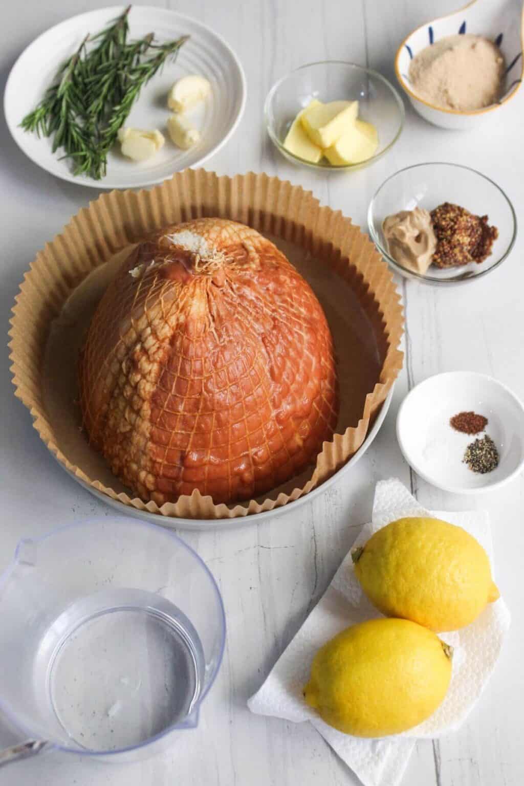 Air Fried Ham with Keto Glaze | Little Bit Recipes