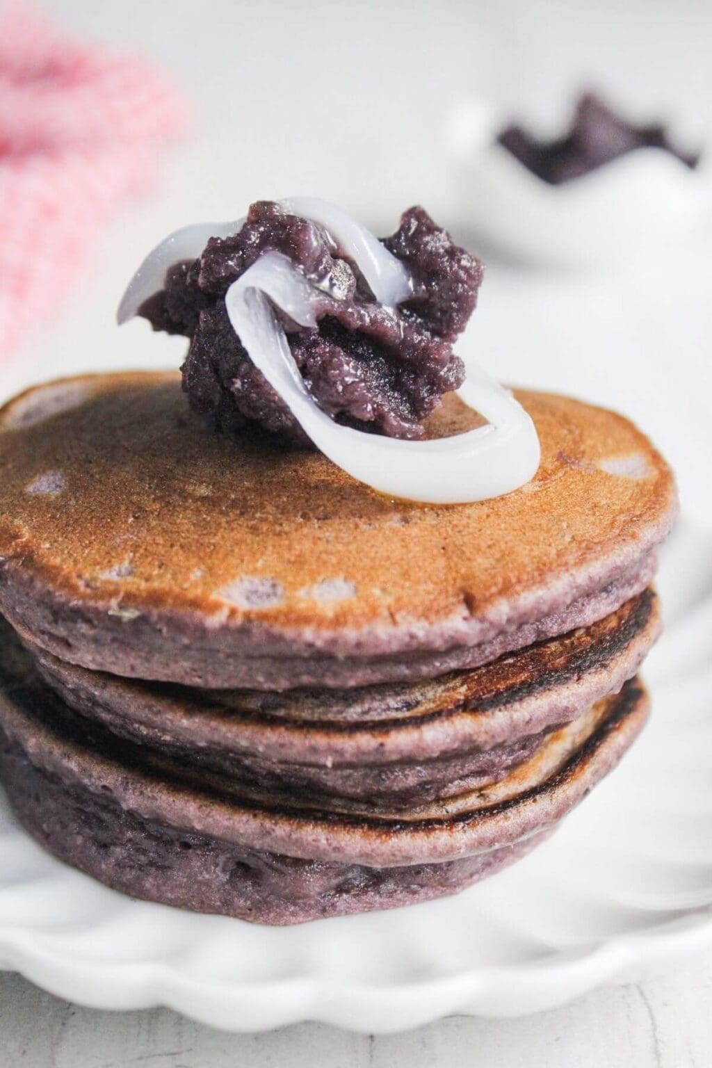 Ube Pancakes | Little Bit Recipes