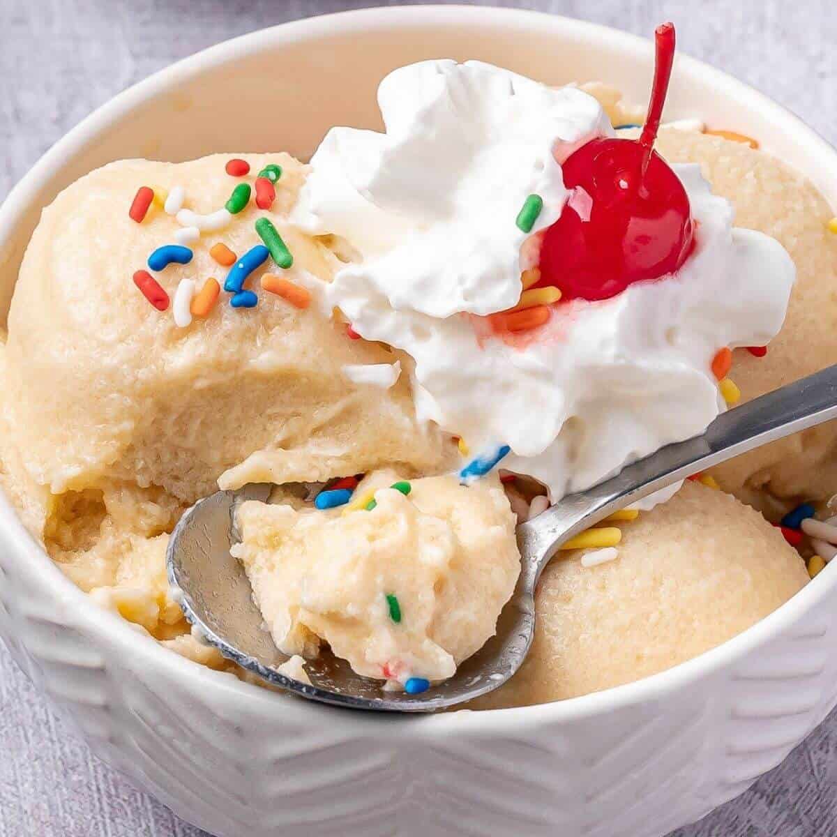 Ube Ice Cream in Ninja CREAMi (Dairy-Free) | Little Bit Recipes