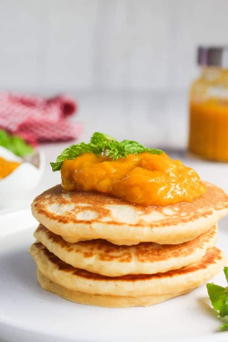 Easy Mango Compote (3-Ingredients) | Little Bit Recipes