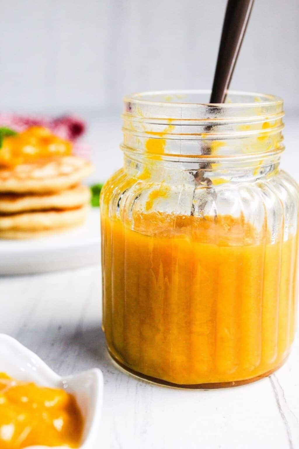 Easy Mango Compote (3-Ingredients) | Little Bit Recipes