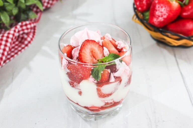 Easy Strawberry Eton Mess for One | Little Bit Recipes